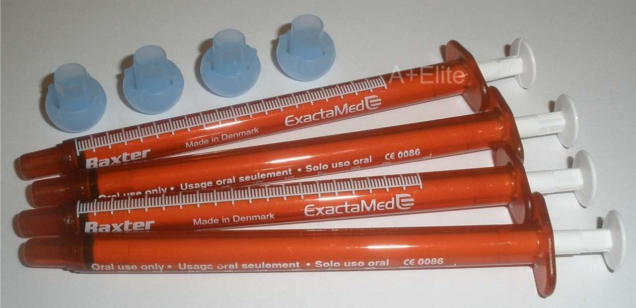Amazon.com: BAXA ExactaMed Oral Liquid Medication Syringe 1cc/1mL 4/PK ...