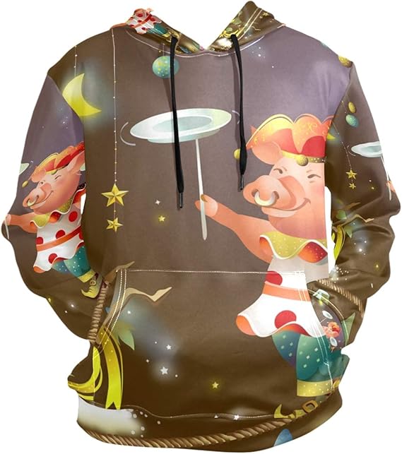 Rendimiento Acrobático De Cerdo Fresco Sudadera con Capucha para Hombre ...