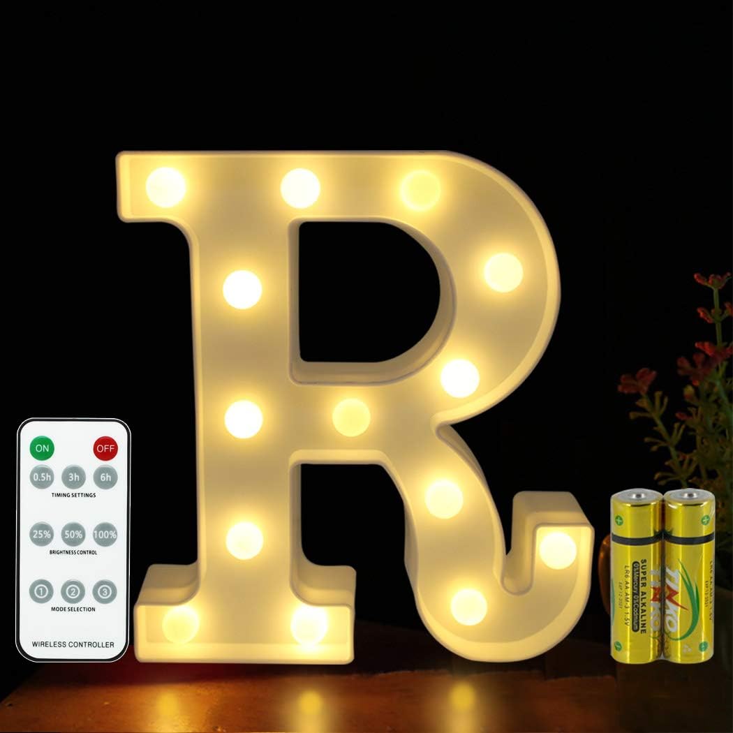 HONPHIER® Letter Lights Decorative LED Alphabet Lights Remote Control ...