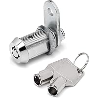 Tubular Cam Lock with 7/8" Cylinder and Chrome Finish, Keyed Alike ...