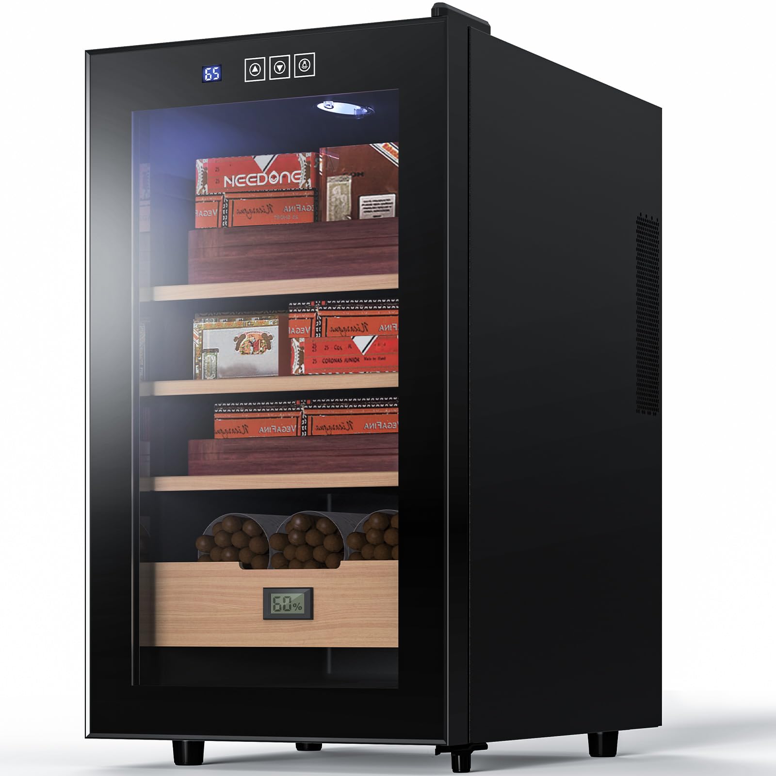 NEEDONE 48L Cooler Humidor, Electronic Humidor Cabinet for 300 Counts ...