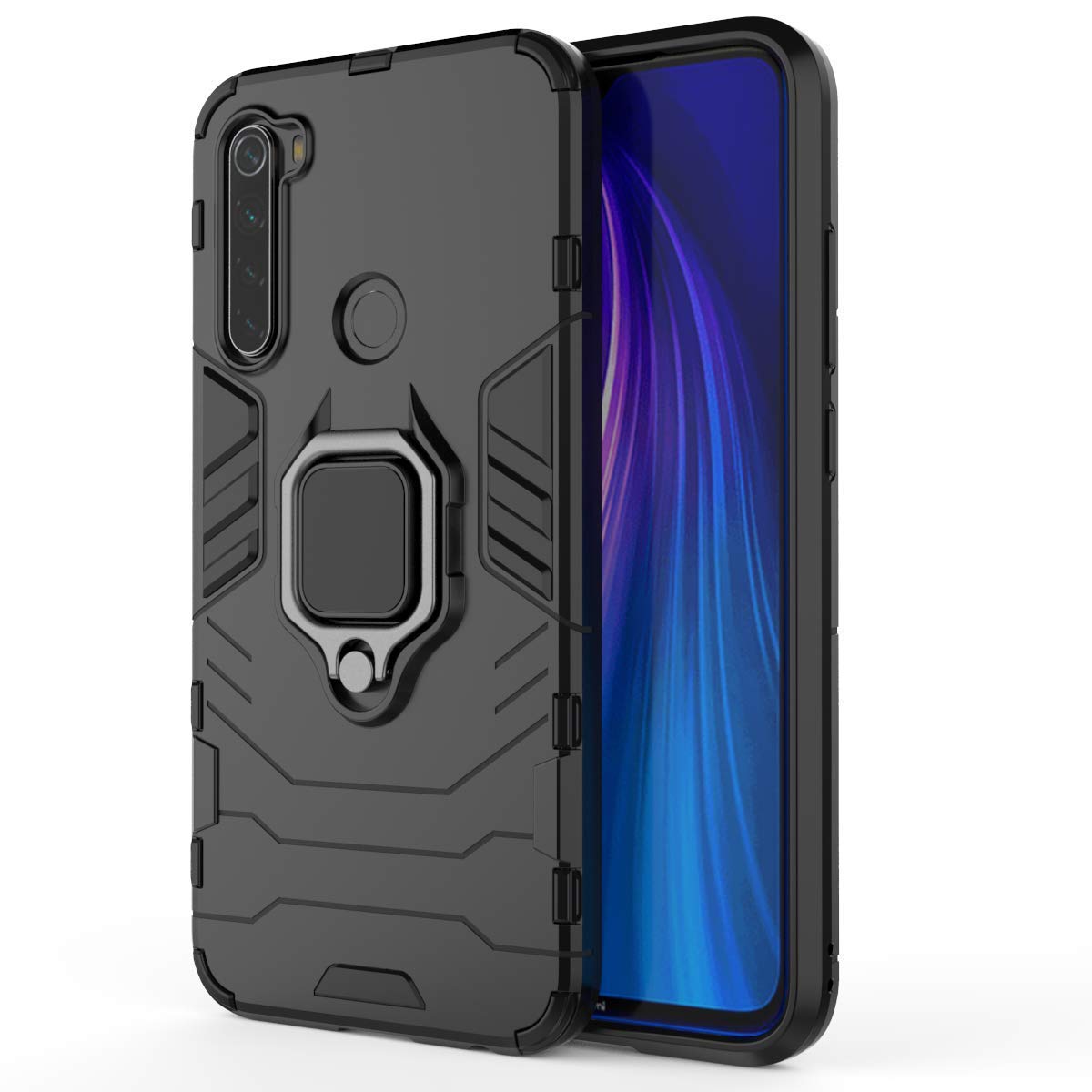 CEDO Redmi Note 8 Defender Case | Rotating Ring Holder & Kickstand in ...
