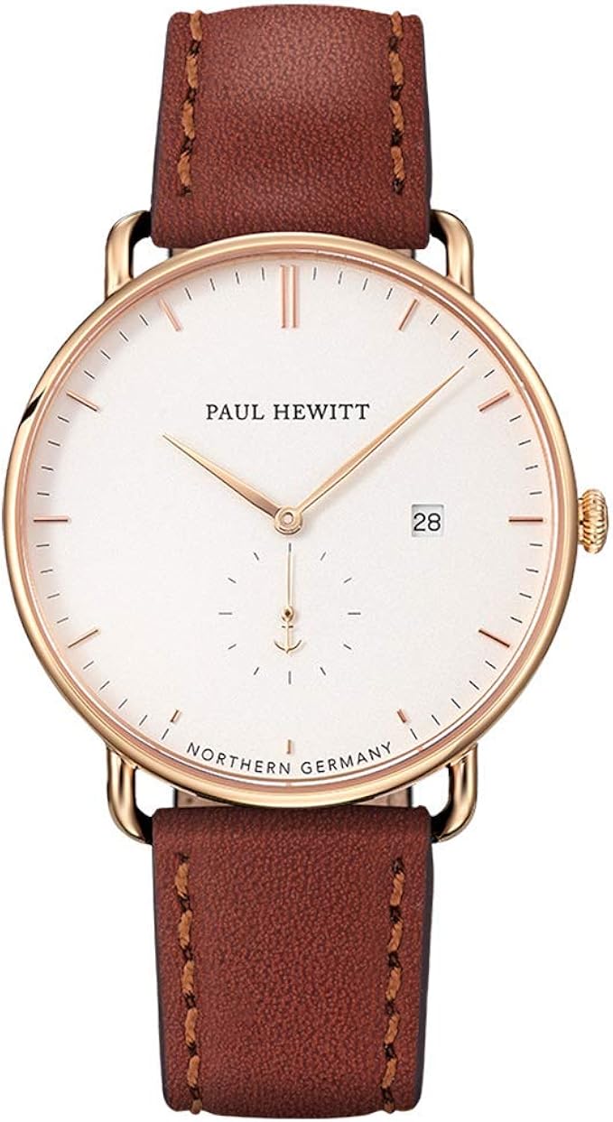 PAUL HEWITT Grand Atlantic Line White Sand - Men's Gold Stainless Steel ...