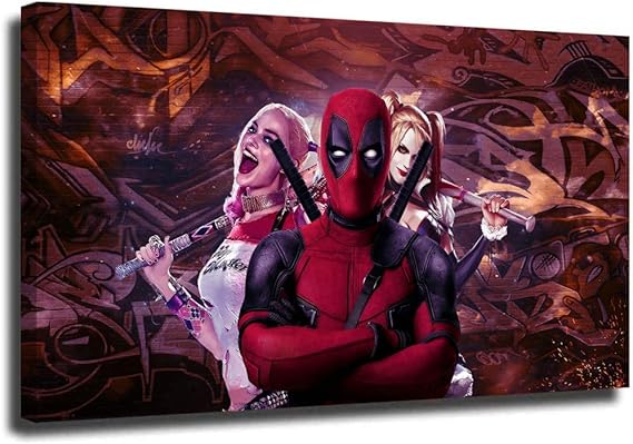 Xlcsomf Deadpool Art - Póster de la película Deadpool con marco de ...