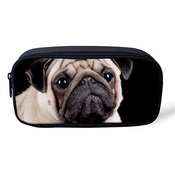 Nopersonality Pencil Case Pen Bag Kawaii Pug Dog Printing Personalised ...