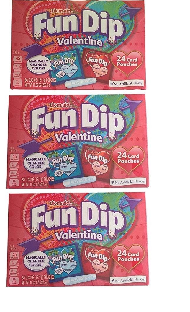 Buy Wonka Fun Dip Valentine's Day Classroom Exchange Card & Candy Kit ...
