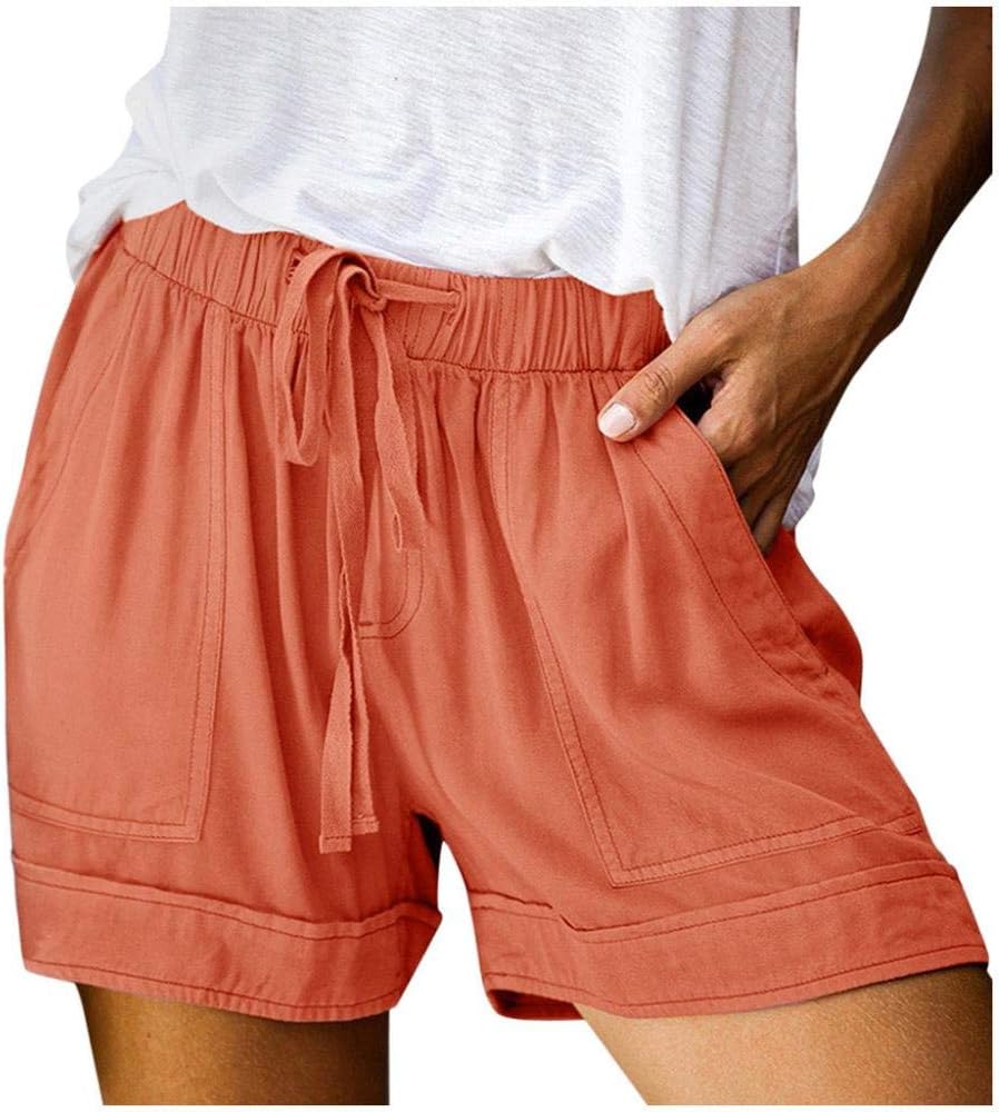 Shorts Femmes Shorts D'Été pour Femmes Comfy Drawstring Splice Casual ...
