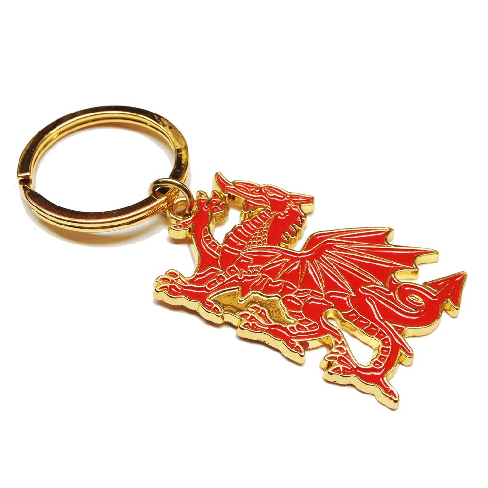 Wales Welsh dragon metal keyring [wk14]: Amazon.co.uk: Clothing