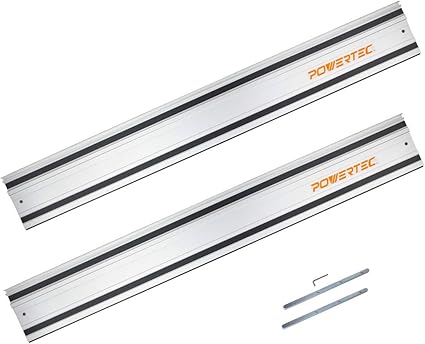 POWERTEC 71387 55” Guide Rail Joining Set | Includes (2) Aluminum ...