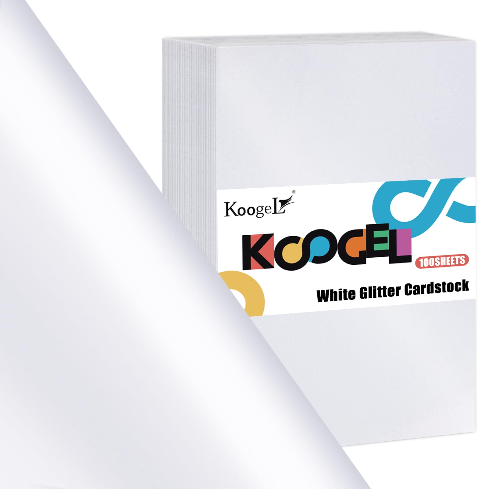Mua Koogel 100 Sheets White Shimmer Cardstock, A4 Thick Cardstock ...