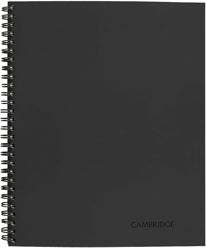 Cambridge Limited Business Notebook, 11 X 9-3/16-Inch, 80 Sheets, Black ...