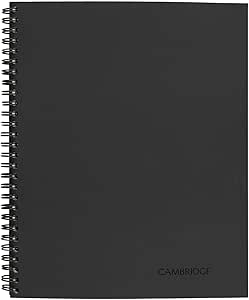 Cambridge Limited Business Notebook, 11 X 9-3/16-Inch, 80 Sheets, Black ...