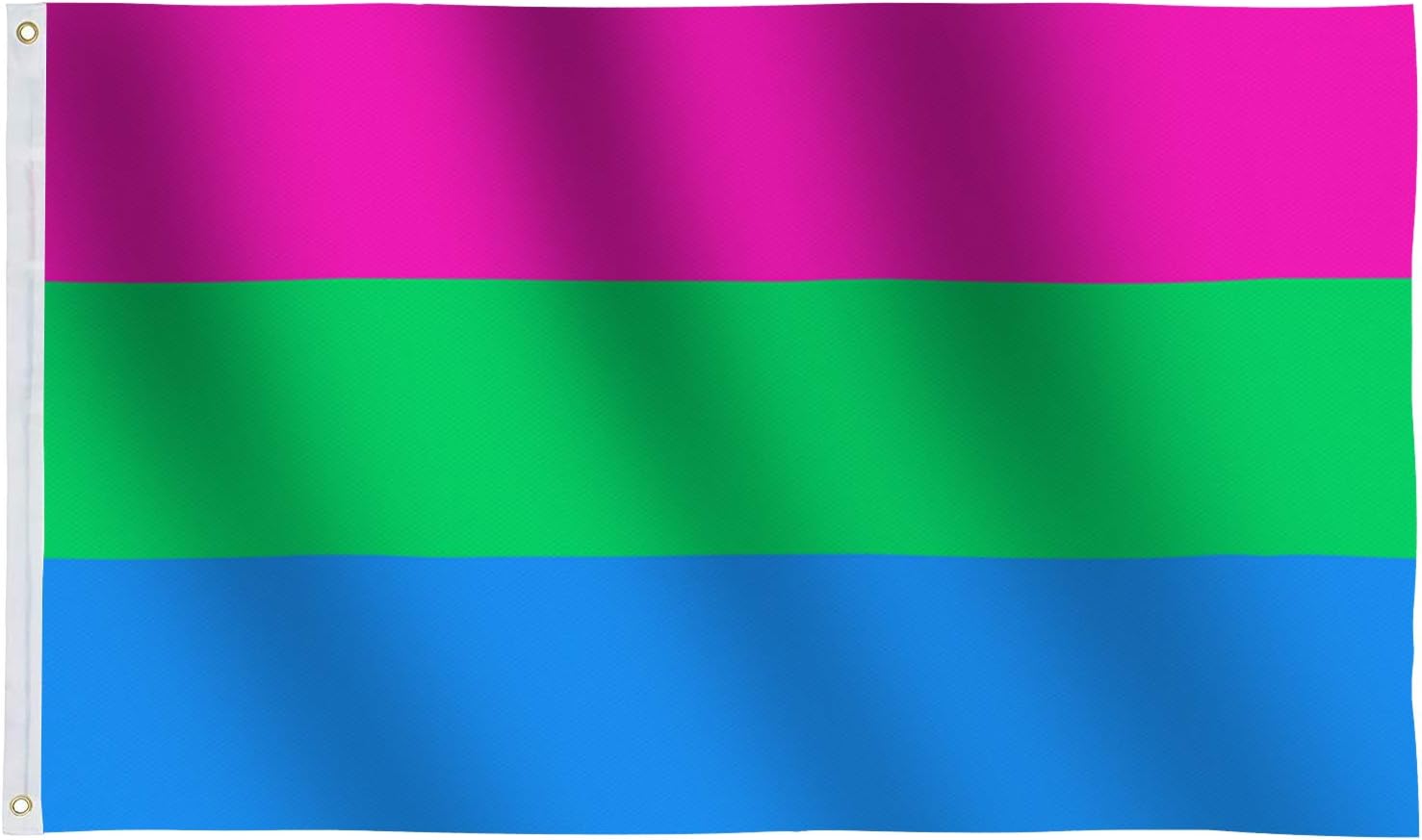 Amazon.com : PolySexual Pride Flag 3x5Ft, LGBTQIA Polysexuality Gender ...