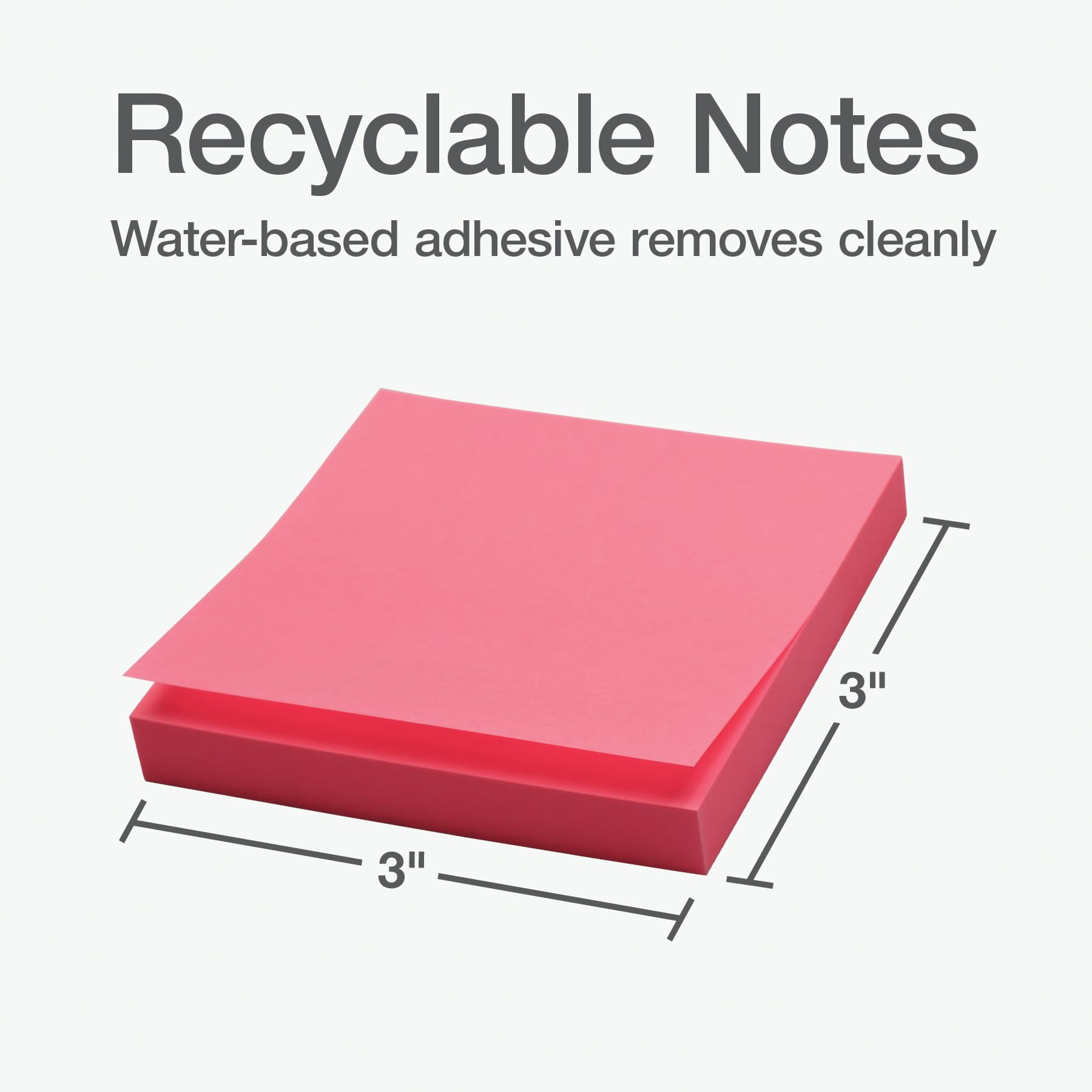 Sticky Notes, Power Stick Notes, Adhesive Reminders, 3" x 3" Reusable ...