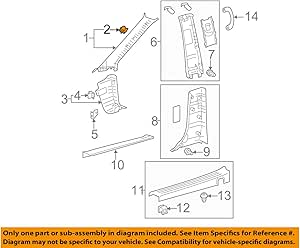 Amazon.com: Genuine Toyota Parts - Clip, Fr Pillar Garn (62217-06010 ...