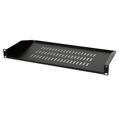Tecmojo 1U Server Rack Shelf,10 inch Depth Rack Mount Shelf,Vented ...