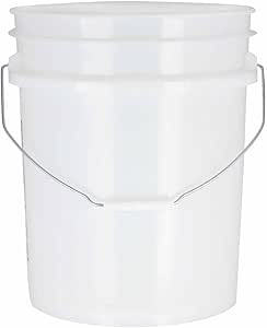 5 Gallon Bucket with Lid - 90 Mil Heavy Duty Food Grade Plastic All ...