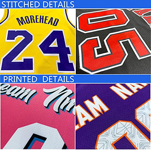 Custom Basketball Jersey 90’s Hip Hop Stitched & Printed Letters Number ...