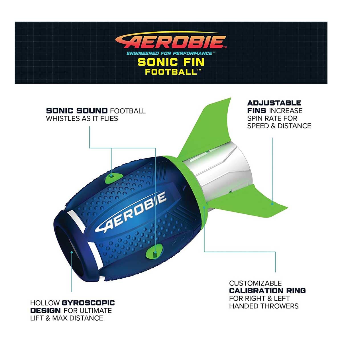 Mua Aerobie Sonic Fin Football, Aerodynamic Russel Wilson Foam Football ...