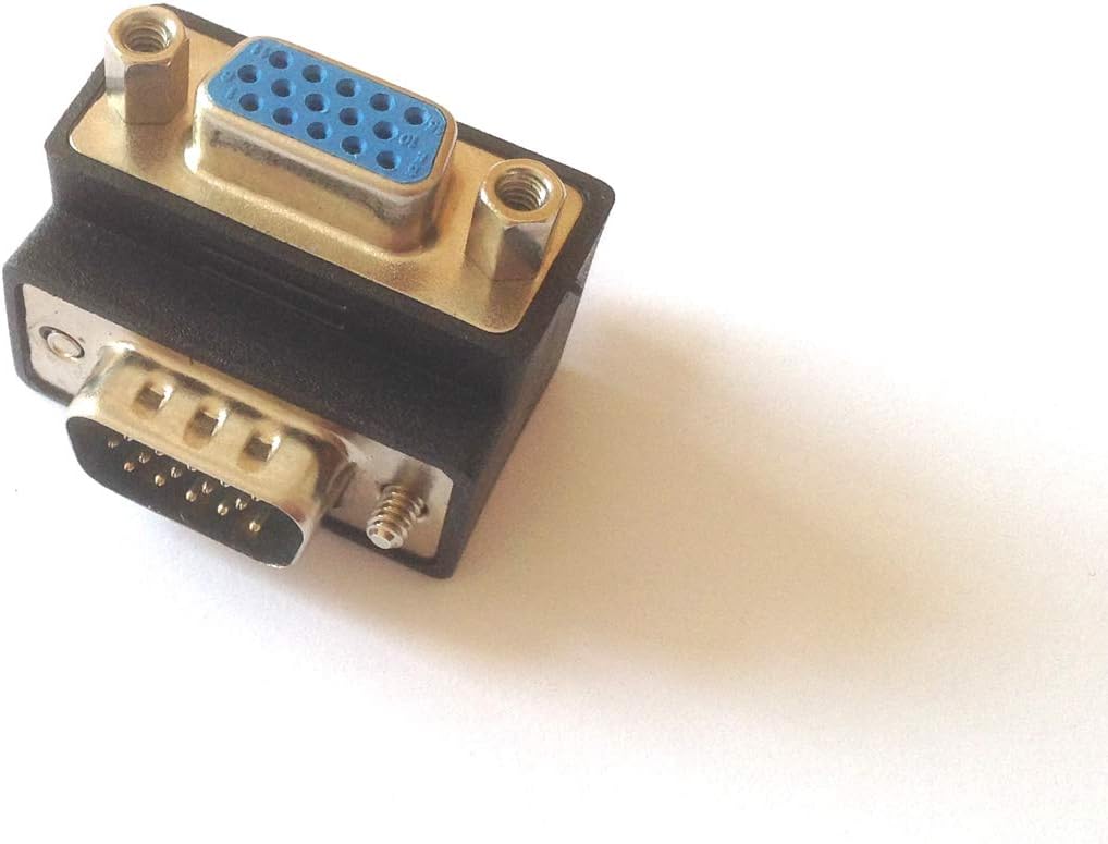 1x Computer Display Monitor VGA Adapter Right-Angle Elbow VGA 3+9 Line ...