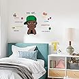 Amazon.com: astrkiz Black Boy Wall Decal Peel and Stick, Positive ...