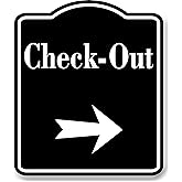 Amazon.com: Check-In Left Arrow BLACK Aluminum Composite Sign, 8.5"x10 ...