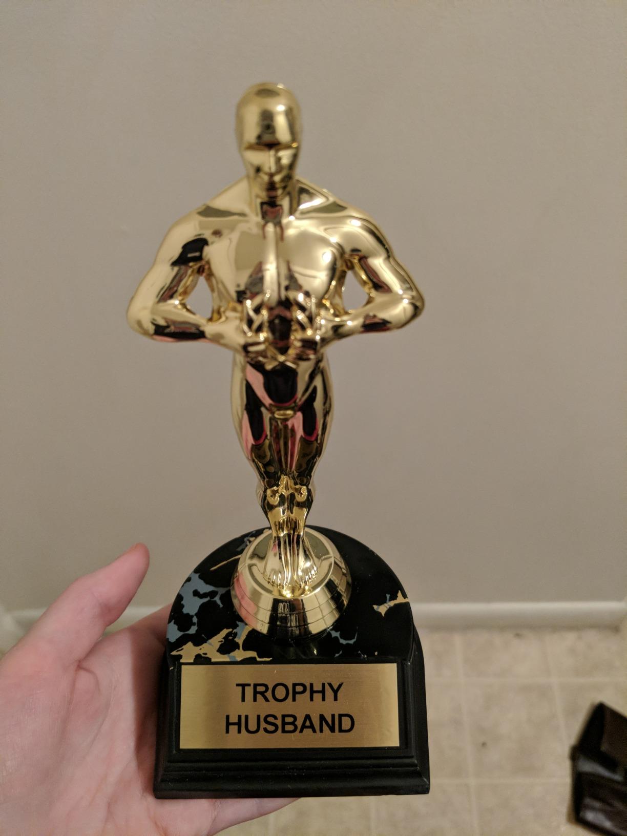 $4/mo - Finance Number 1 Husband Trophy Award 7" | Buy Now, Pay Later