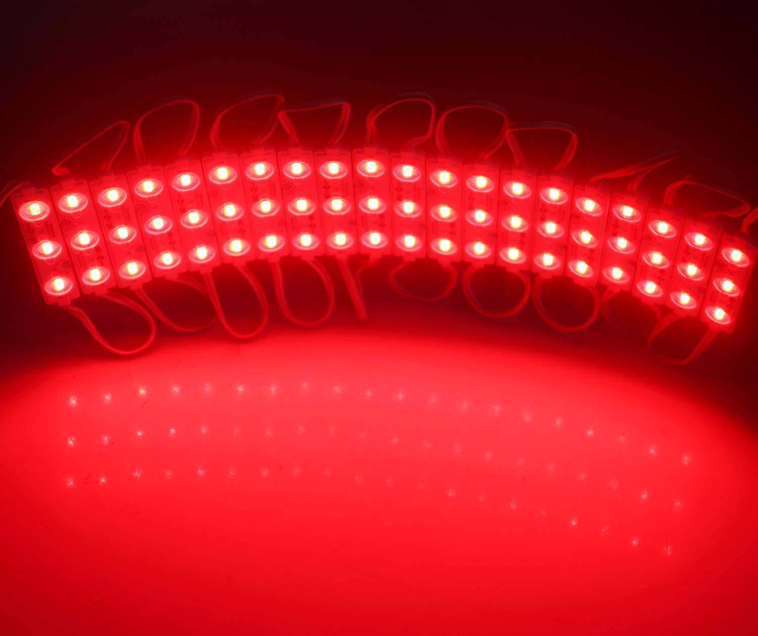 REXTiN Super Bright 200pcs 3 LED Module RED 5630 5730 SMD 40-45LM Per ...