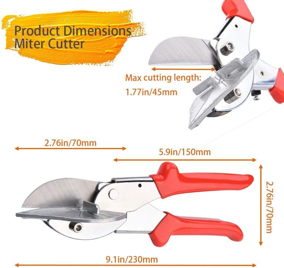 Miter Cutter 45 to 135 Degree Multi Angle Miter Shear Cutter Soft Wood ...