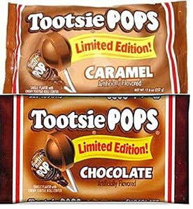 Amazon.com : Caramel and Chocolate Tootsie Pops Limited Edition 2-pack ...