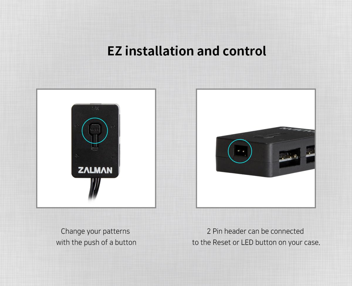 Mua Zalman ARGB Controller 4-port Hub for PC Addressable RGB Fans 5V 3 ...