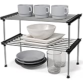 Amazon.com: Carrotez Cabinet Organizer Shelf, Set of 2 Stackable ...