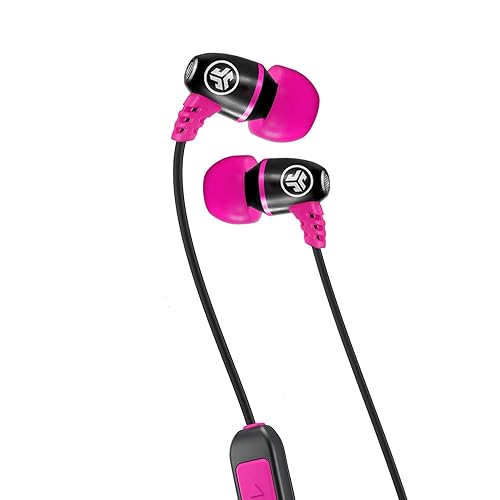 JLab Metal Wireless Rugged Earbuds, Black/Pink, Titanium 8mm Drivers, 6 ...