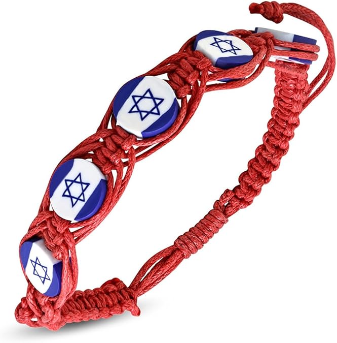 Rot Kordel blau jüdische Star of David Israel Israelische Flagge ...