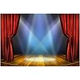 Amazon.com : 10x8ft Theater Stage Backdrop Red Curtains Backdrop ...