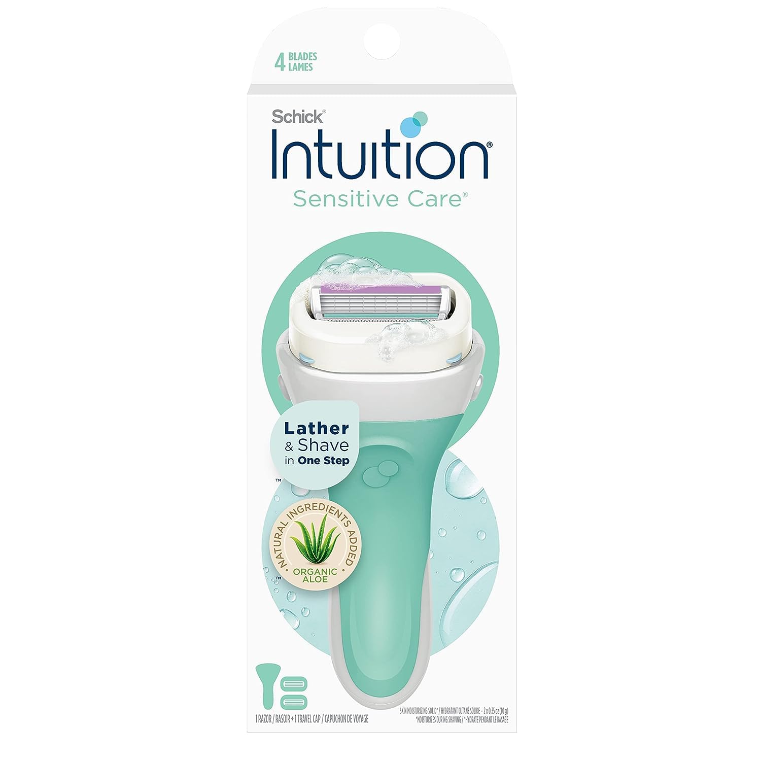Schick Intuition Razors for Women with Sensitive Skin | 1 Razor & 2 ...