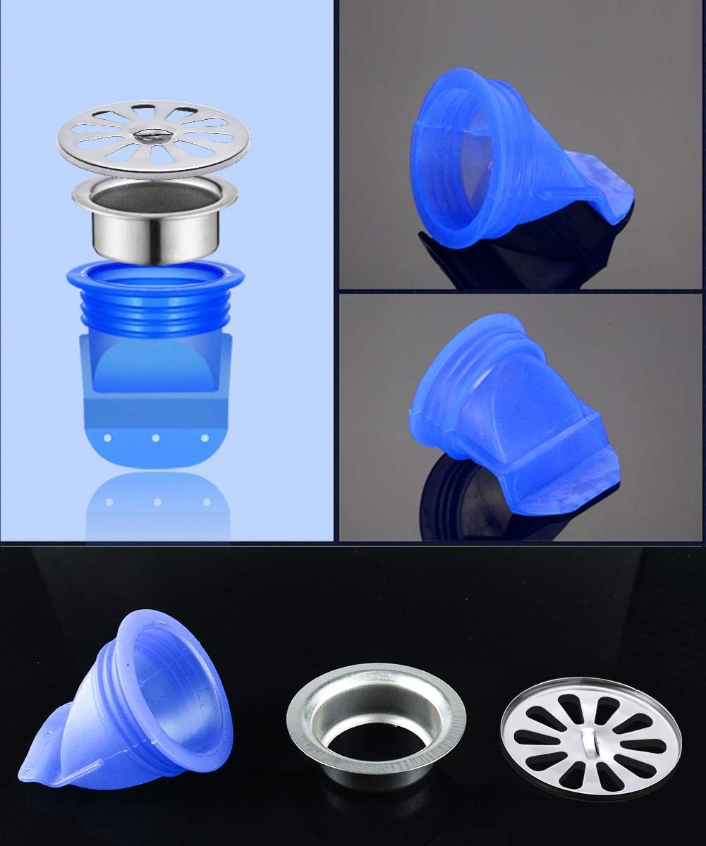 Soleebee Adjustable Drain Backflow Preventer, 2 Pack Silicone Floor ...