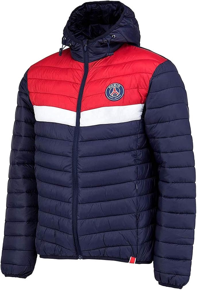 PSG - Official Paris Saint-Germain Kids Hooded Puffer Jacket - Blue ...