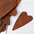 Amazon.com: Pack of 50 Rusty Tin Folk Heart Cutouts - Rusted Metal ...