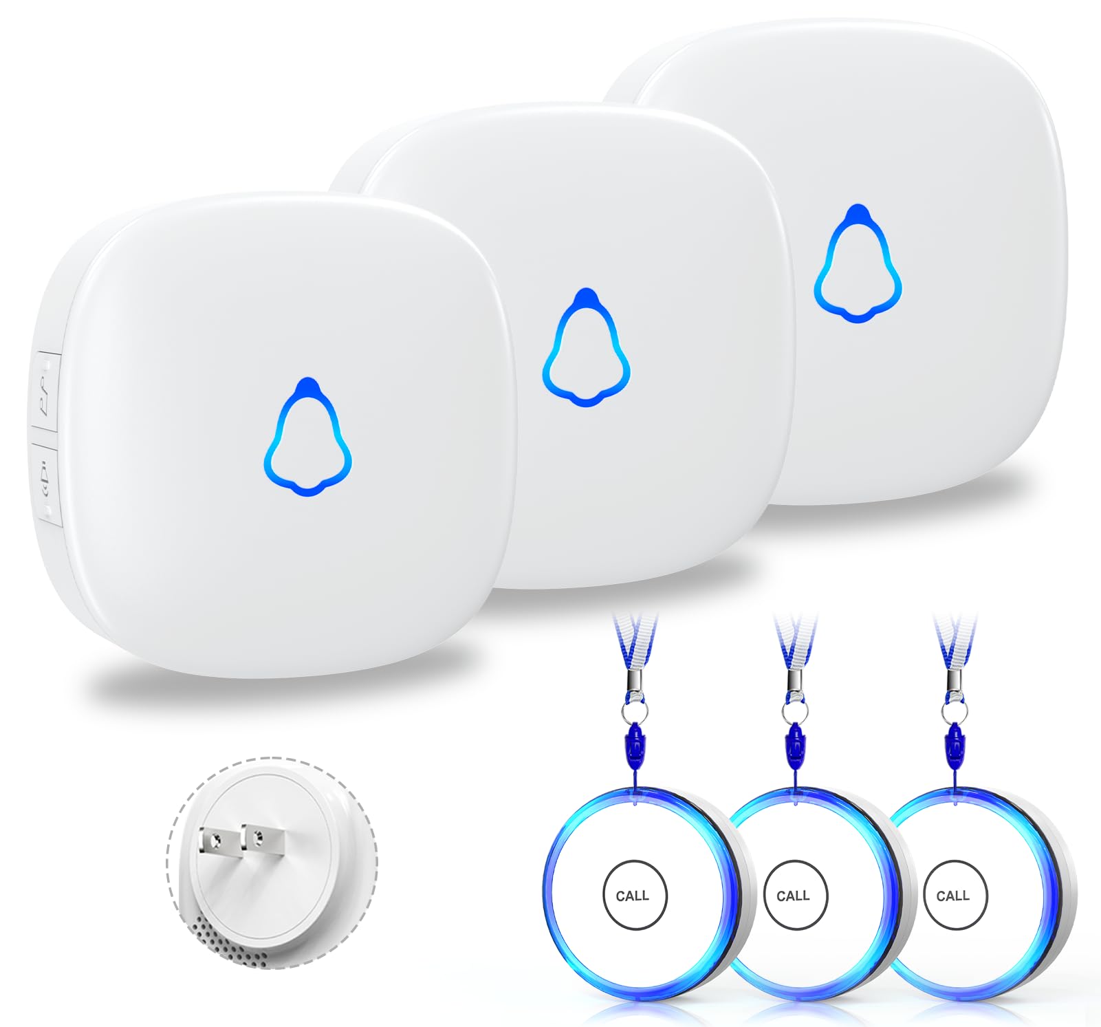 fansitc Caregiver Pager Alert Button Wireless, Wearable Emergency Alert ...