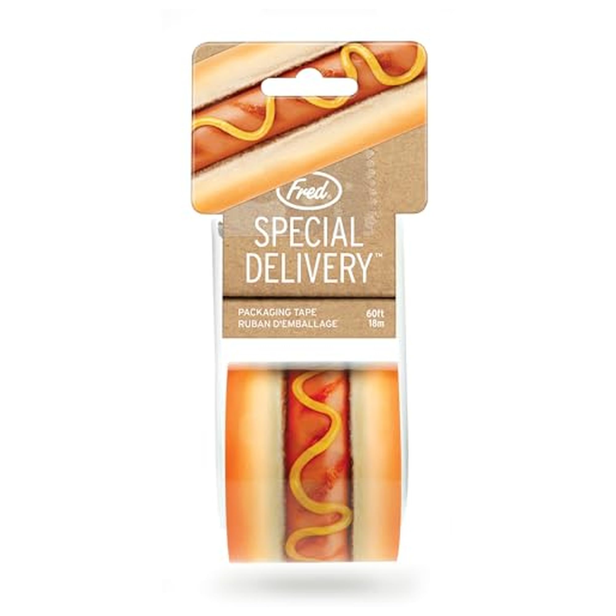 Genuine Fred Special DELIVERY Packing Tape, Fun Hot Dog Design, 60ft ...