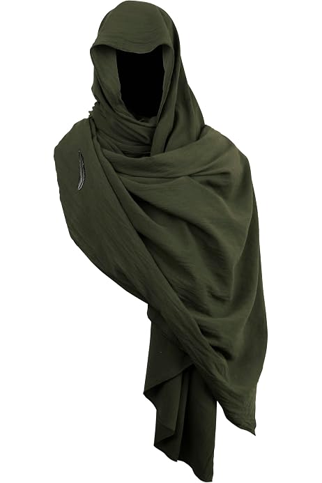 Dune Scarf Jedi Costume Century Star Cloak With Hood Men Cowl Hooded ...