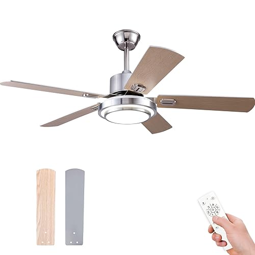 BOOMJOY 52 Inch Ceiling Fans with Lights and Remote Control Outdoor ...
