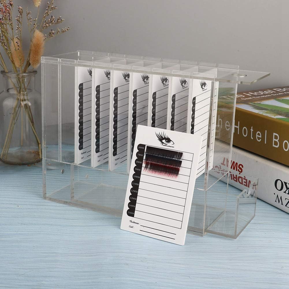 8 Layers Lash Storage Box, Acrylic Eyelash Organiser to Against Damage ...