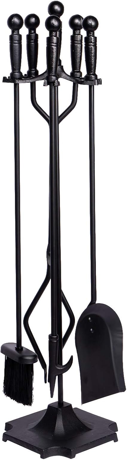 Amazon.com: GASPRO 5-Piece Fireplace Tools Set, 32 Inch Heavy Duty Fire ...