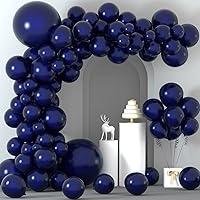 Zesliwy Navy Blue Silver Balloons Garland Kit, Navy Blue White Silver Confetti Balloons Arch Kit ...