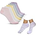 Amazon.com: BONISTO Aesthetic Pattern Ankle Socks for Women - Soft & Thin Bamboo Rayon Socks for ...