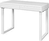 Luxor Gloss Workstation/Desk with Hidden Drawer White: Amazon.co.uk ...