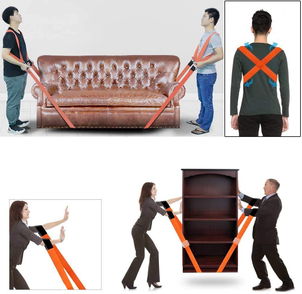 Mua Lifting and Moving Straps, 2 Person Shoulder and Wrist Moving Belts ...