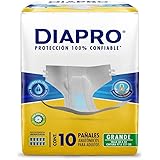 Diapro Pañal Predoblado Gel Unitalla, 80 piezas (8 paquetes con 10 ...